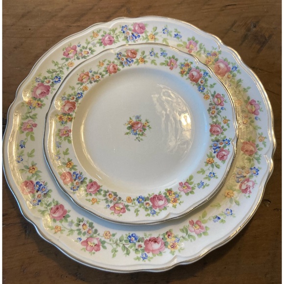 Edwin M. Knowles China Co. | Dining | Vintage Edwin M Knowles China Co Set Of 2 Dinner Plate ...